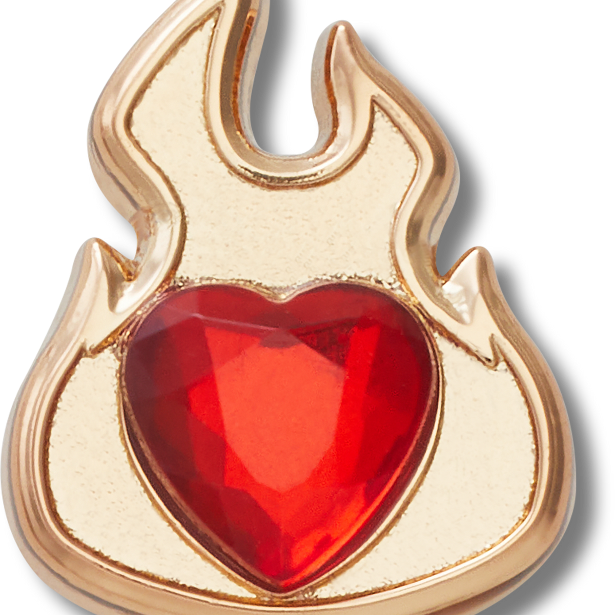 JIBBITZ Gold Flame with Ruby Heart – Crocs Jordan
